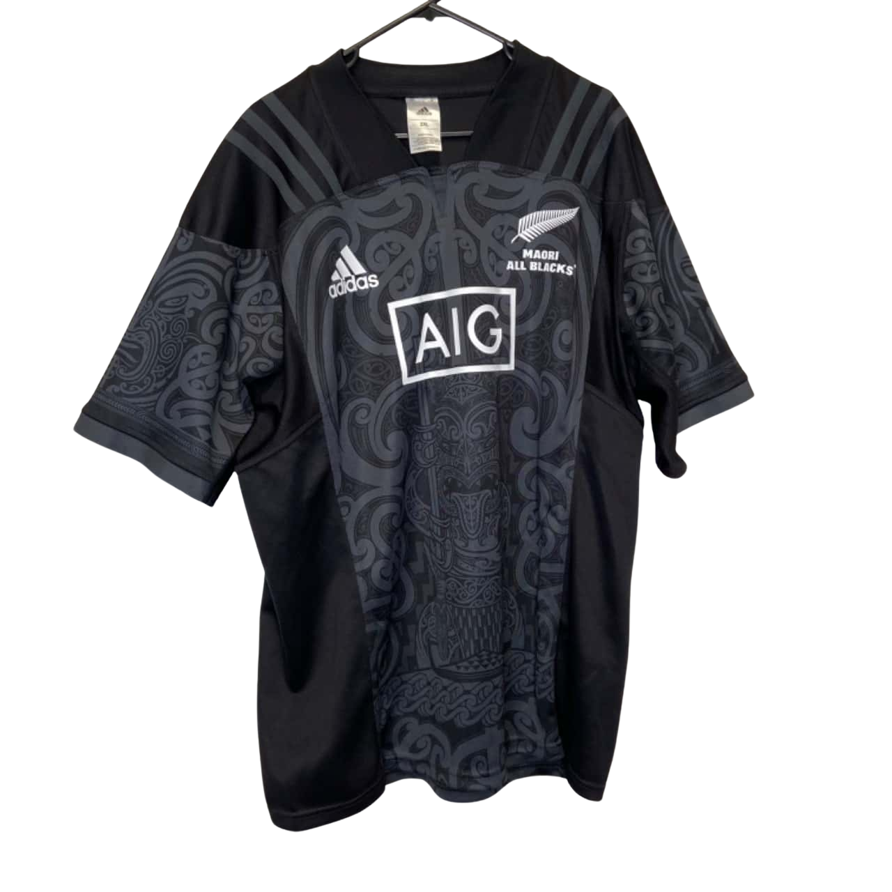 Adidas Mens Size XXL Short Sleeve Black / Grey Maori All Blacks(s)