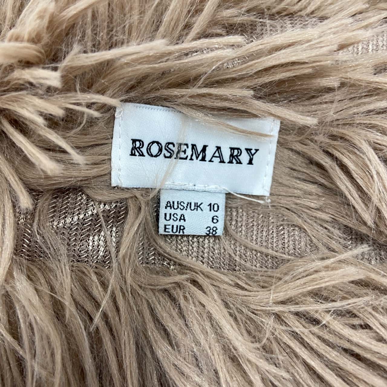 Rosmary - Fringe Jacket in Soft Mocha Size 10