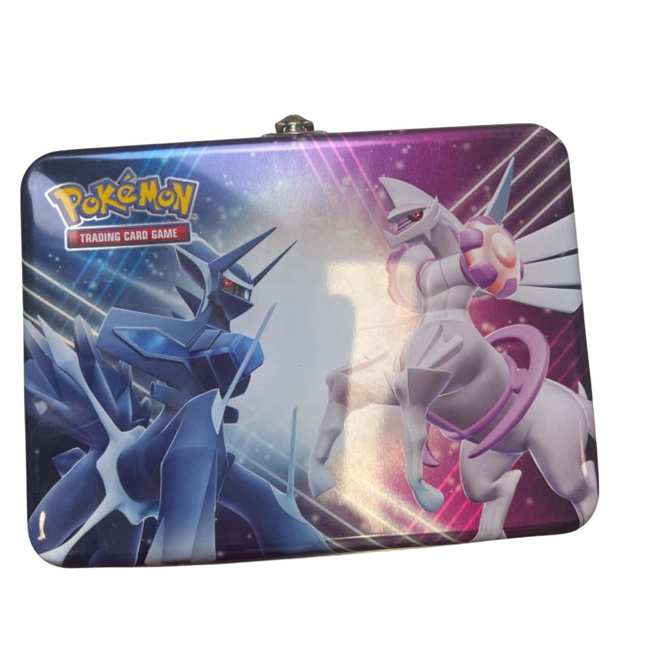 Pokémon large tin with cards