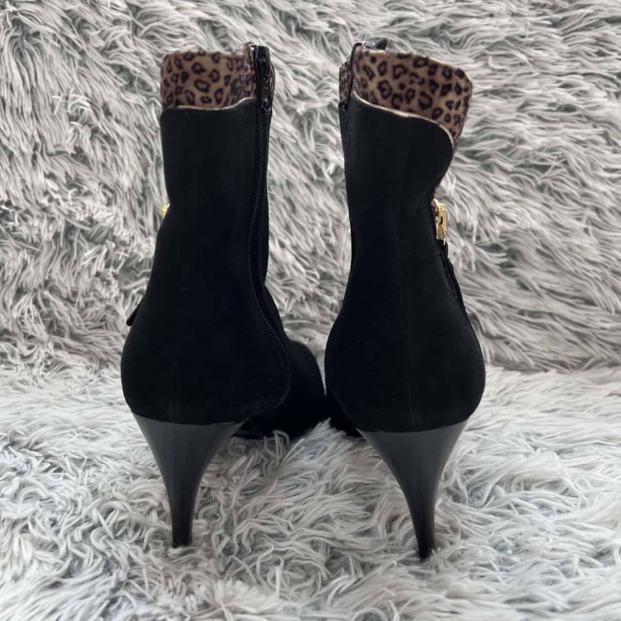 REDUCED AMBER ROSSI MADE IN ITALY LEATHER Ladies Black Suede Boots with ...