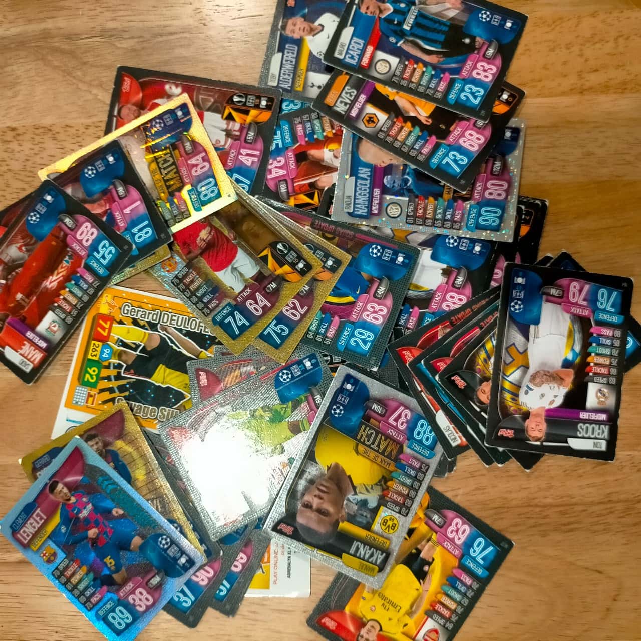 60+ Assorted Soccer Trading Cards(s)