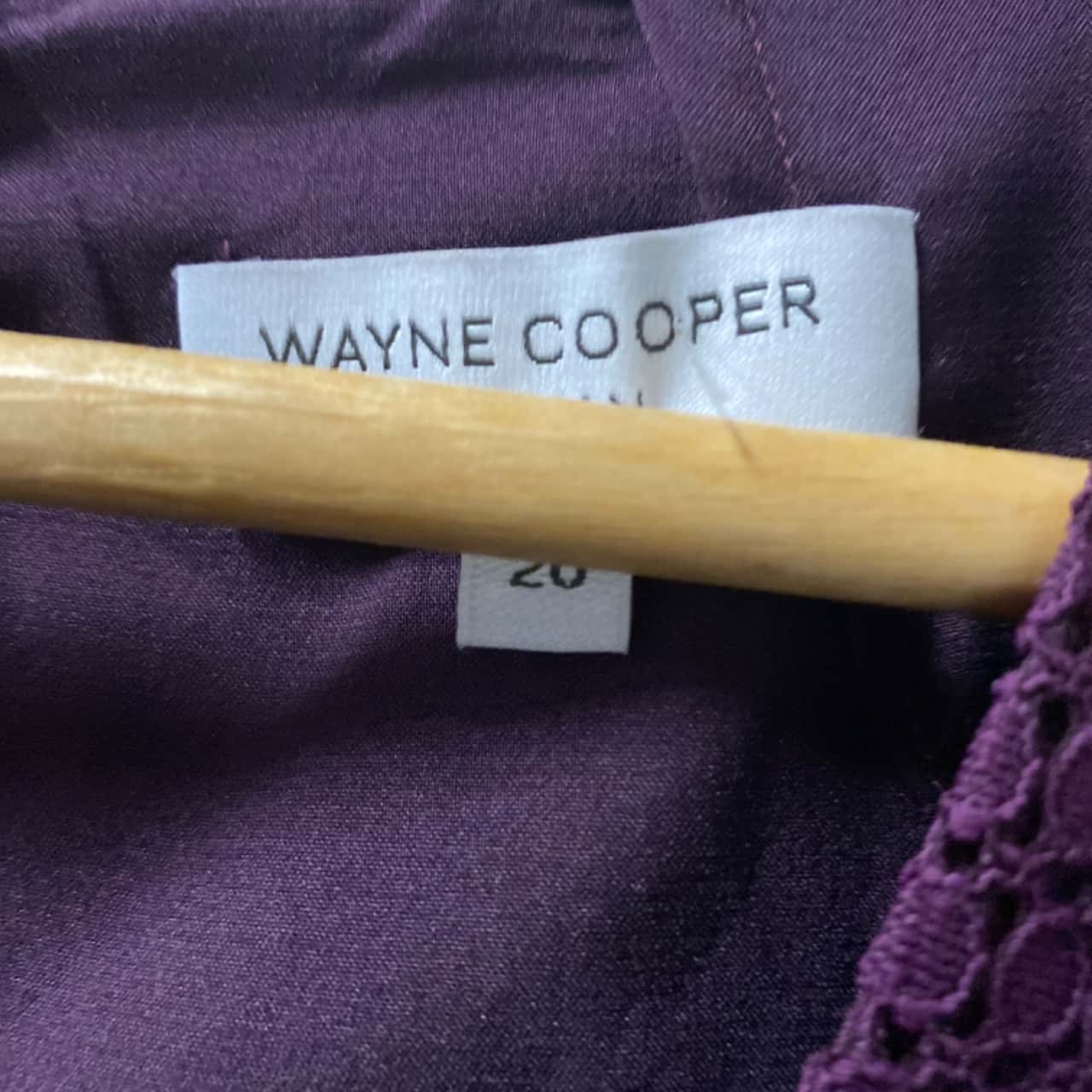 Wayne Cooper Womens Size 20 Purple (s)