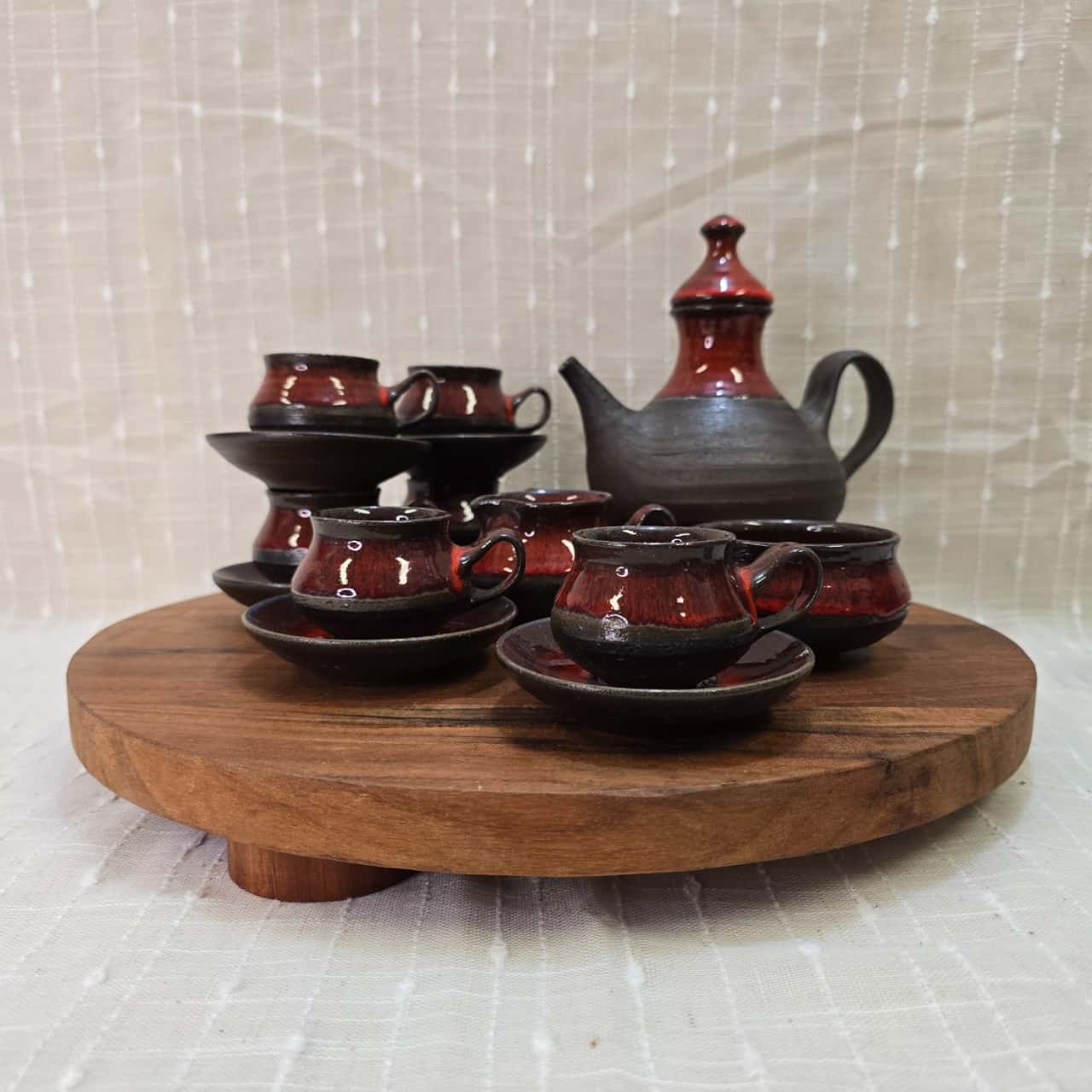 Vintage Henrik Ditlev Danmark Glazed Ceramic Tea Set