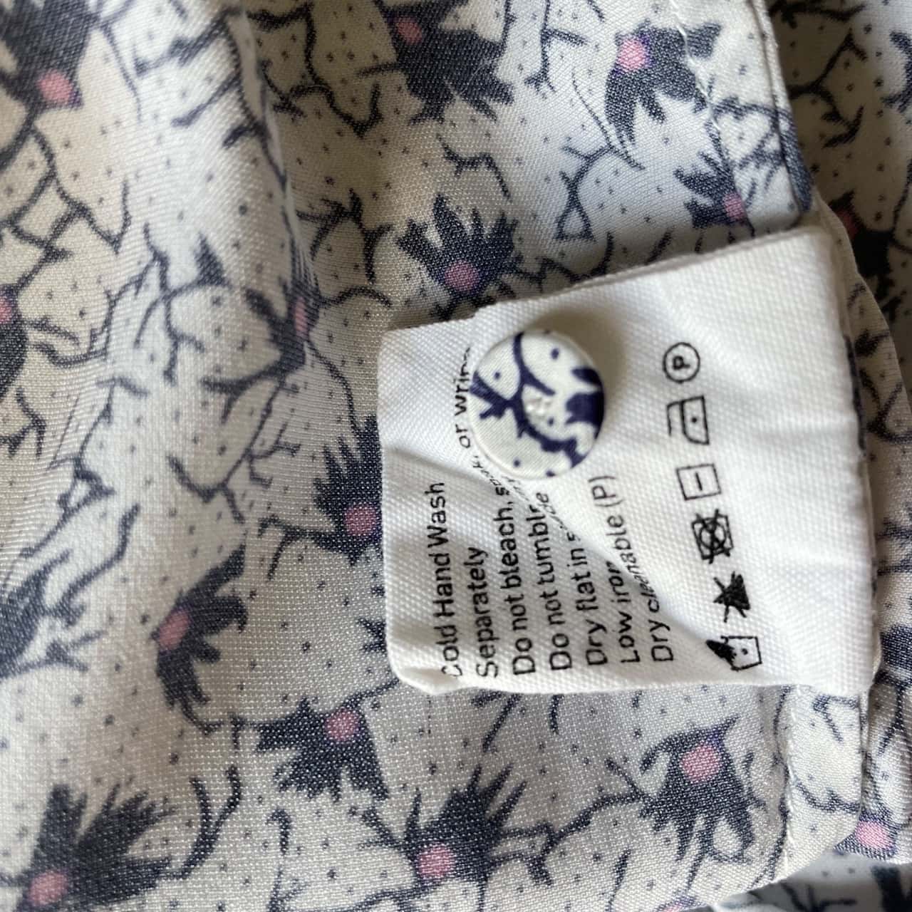 Skin and Threads Womens Size 1 Blouse White/Blue / Multicoloured