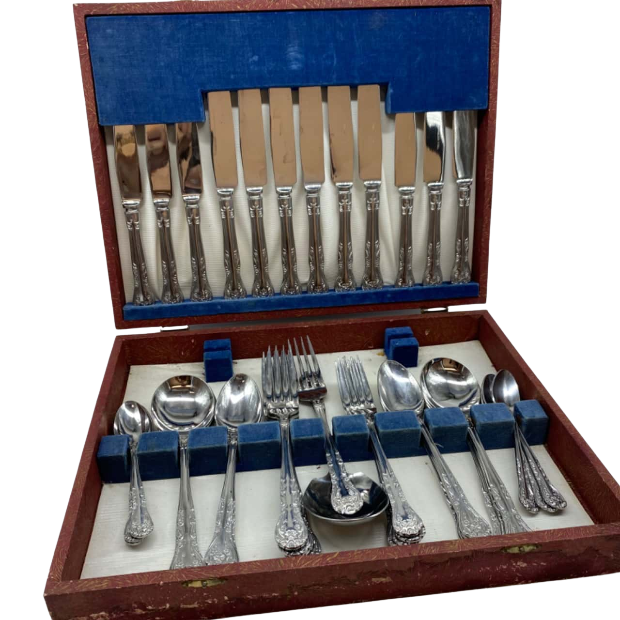 Vintage Full Setting for 6 Unbranded Stainless Steel Cutlery Set in Box(s)
