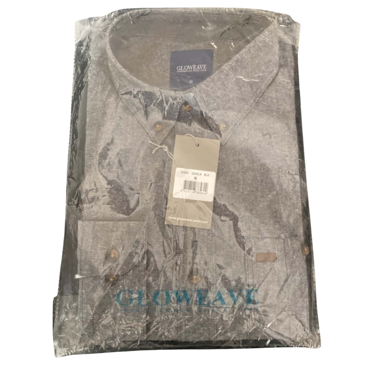 Career by Gloweave Chambray Long Sleeve Shirt Size M Black (s)