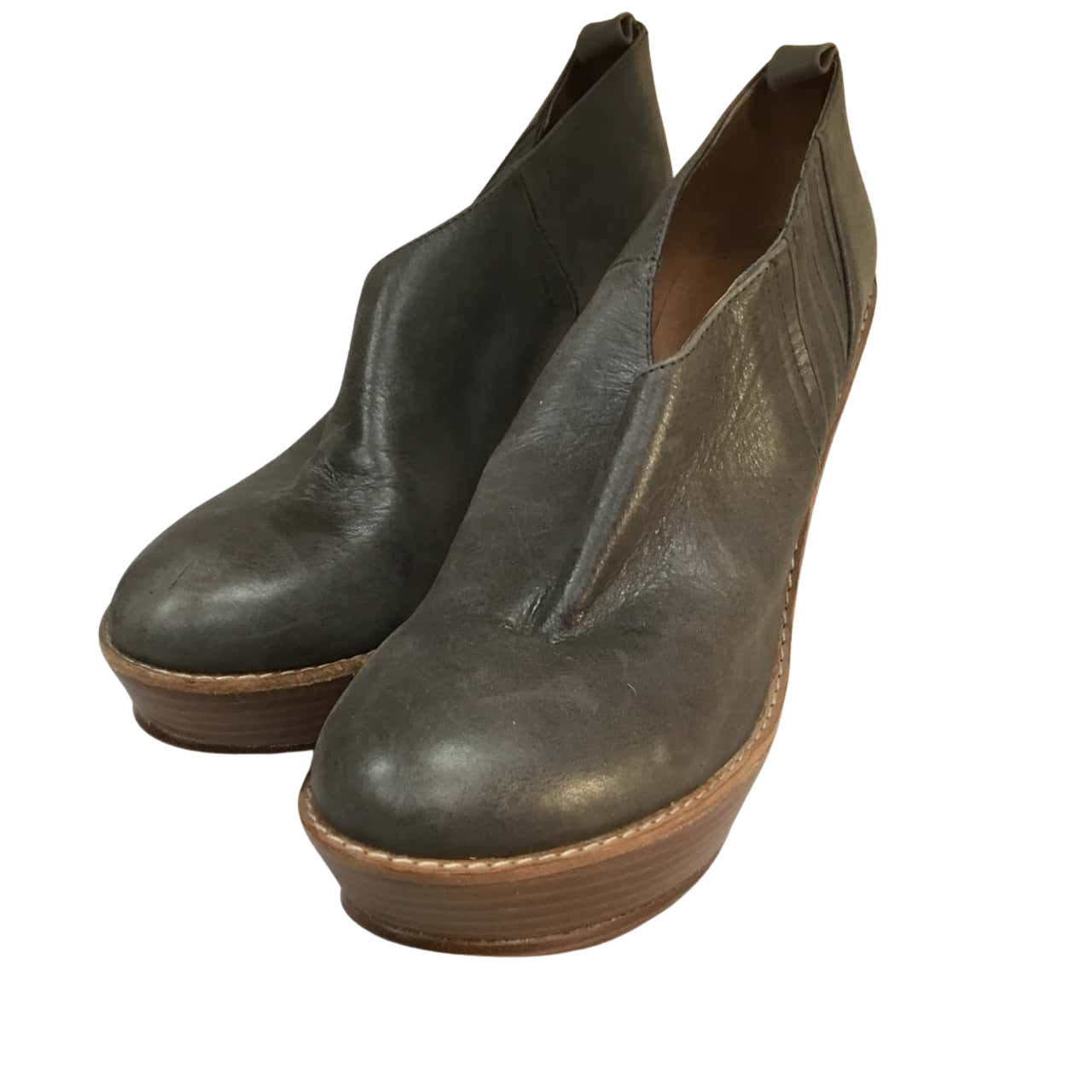 Beau Coops Grey Leather Boots Size 40(s)