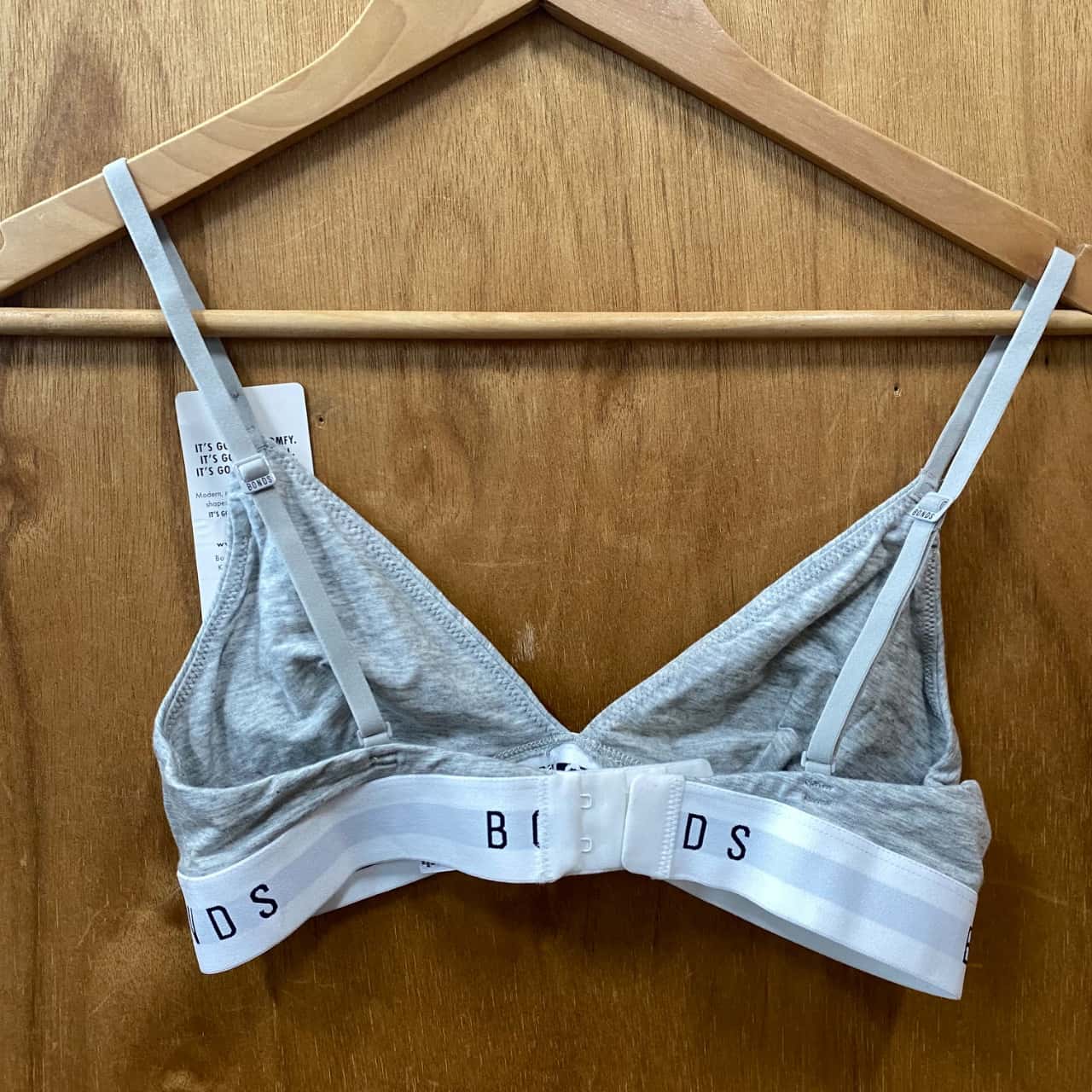 Bonds Light Grey Triangle Bralette Size 10