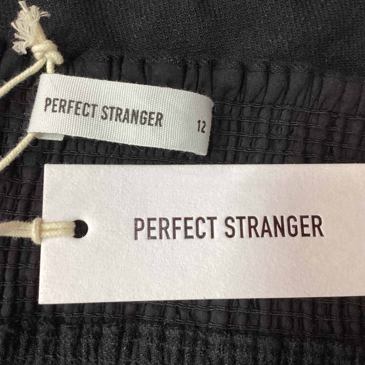 Perfect Stranger Womens Size 12 Shoestring Strap Top Black