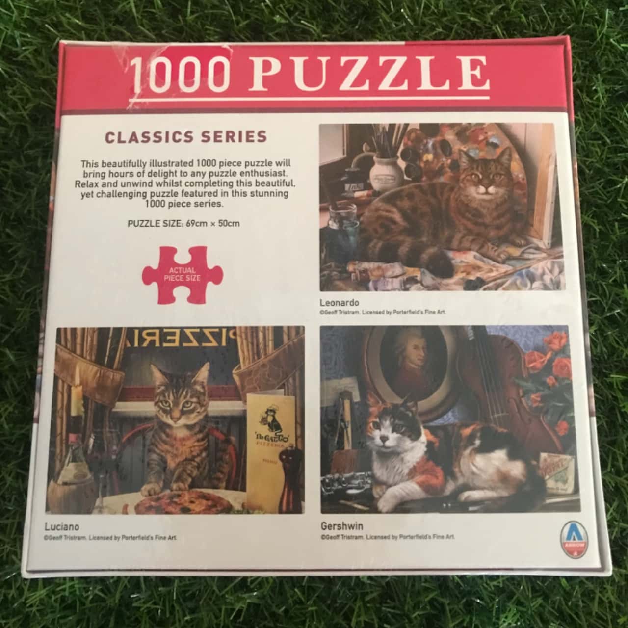 Arrow Puzzles Classic Series ‘Leonardo’ Cat 1000 Piece Jigsaw
