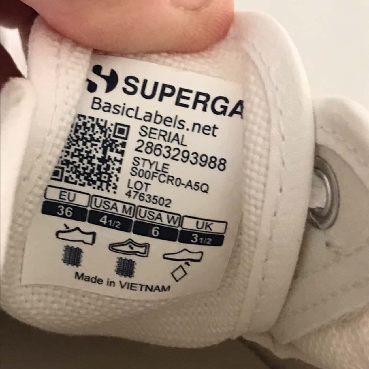 Superga Womens Size 36 White Canvas Lace Up Shoes with Rainbow Edge ...