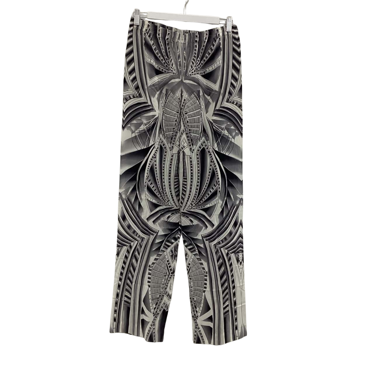 Sass & Bide Womens Size 8 Straight Leg Pants Black / White Geometric Print