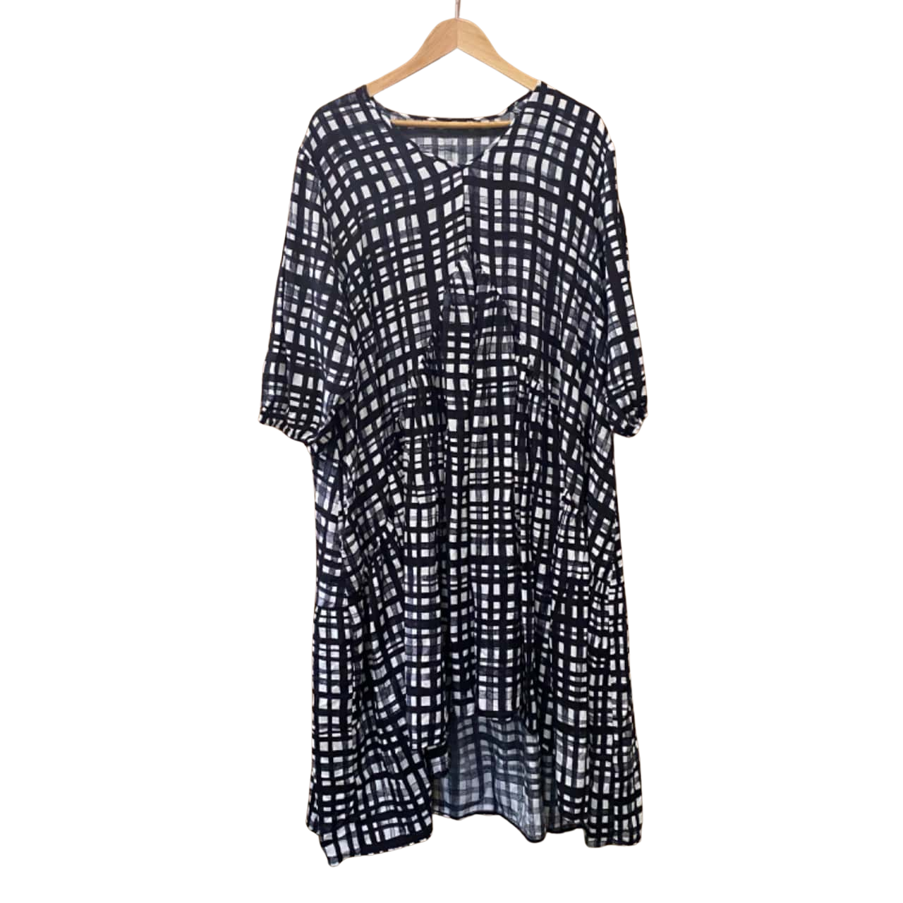 Black & White Checked Dress Size L(s)