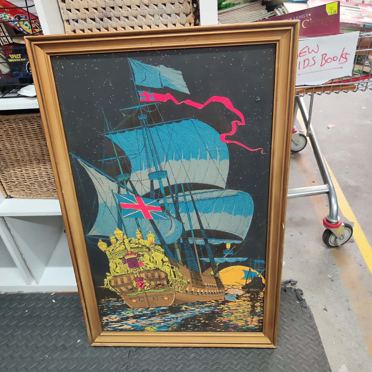 Framed Xl Pirate Ship Wall Art A Patony Matte Finish