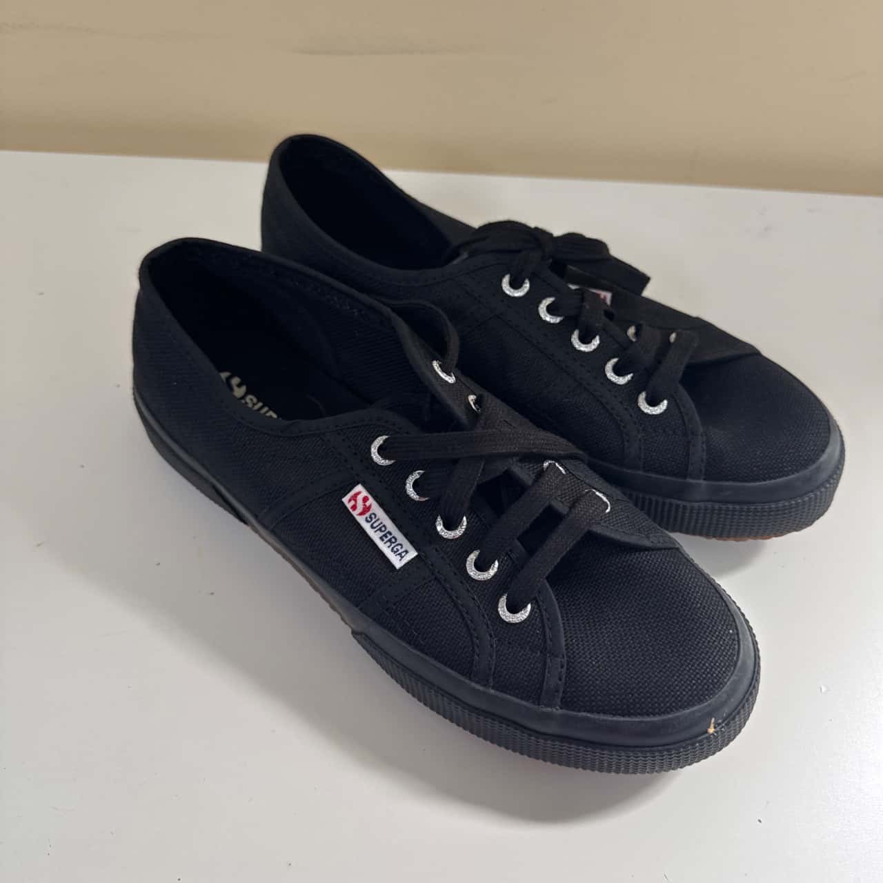 Superga black sneakers size 38