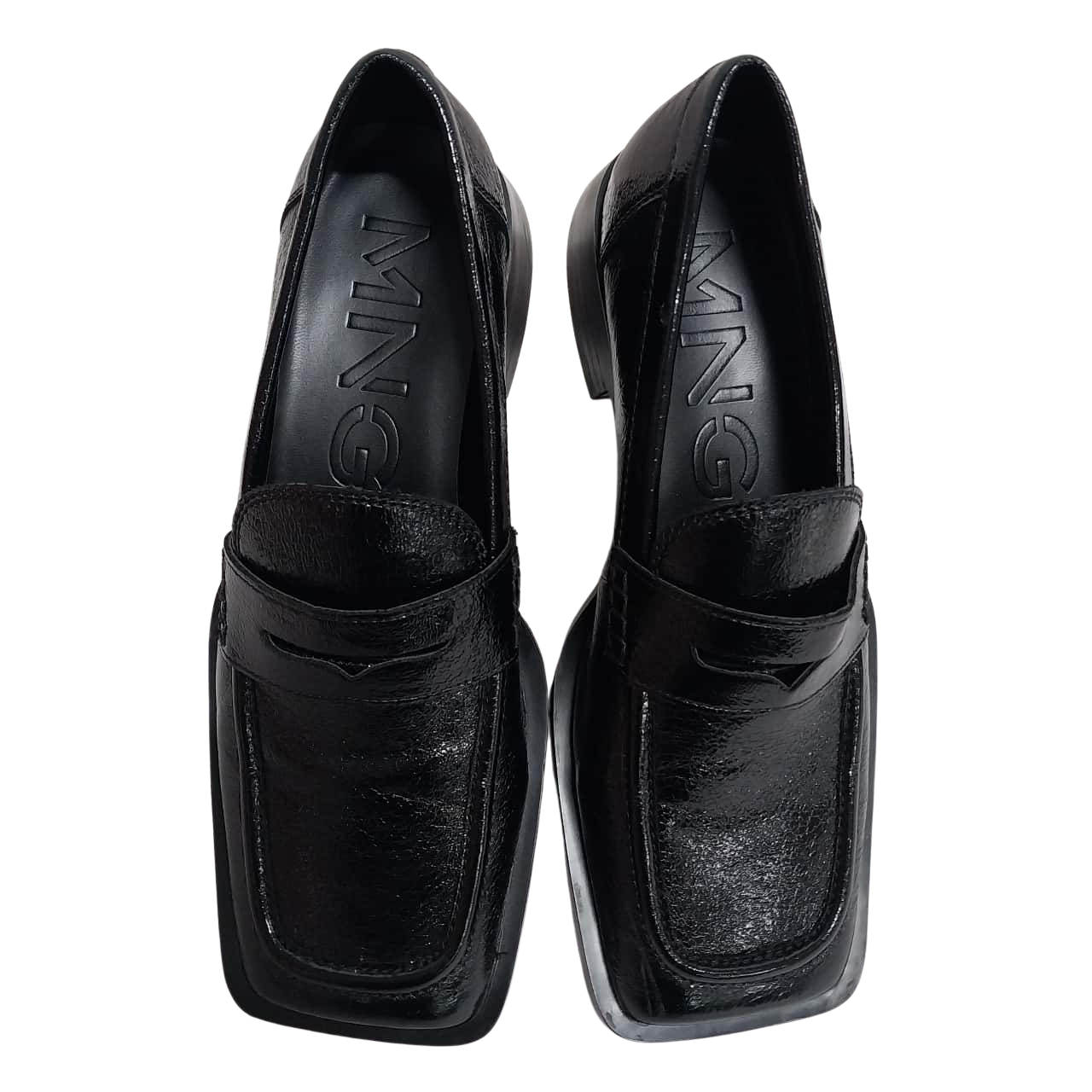 MNG ladies Loafers shoes, Size 39. Black . (s)