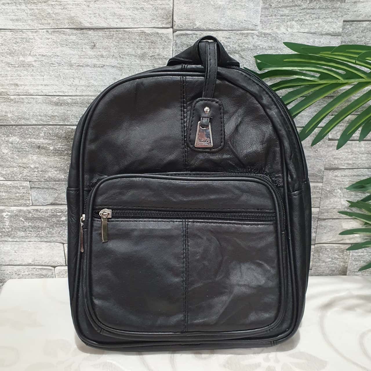 Viali Genuine leather Backpack Black (s)