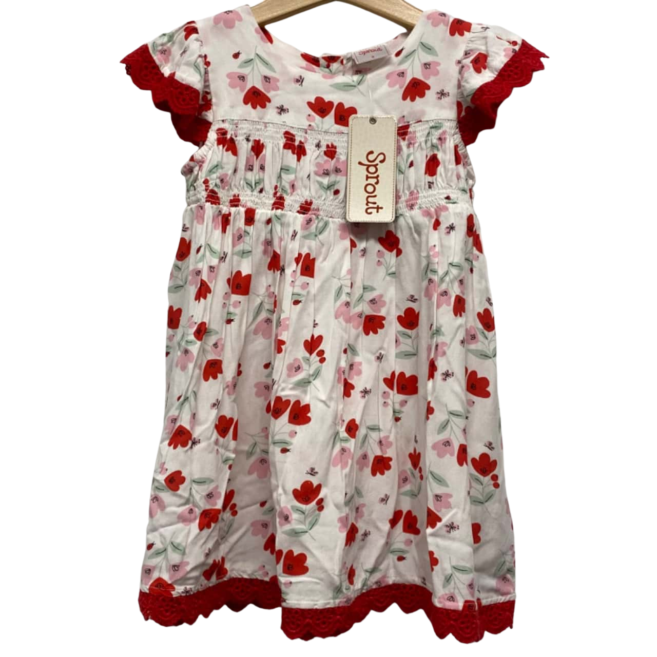 Sprout Kids Size 2 Dress Floral / White (s)