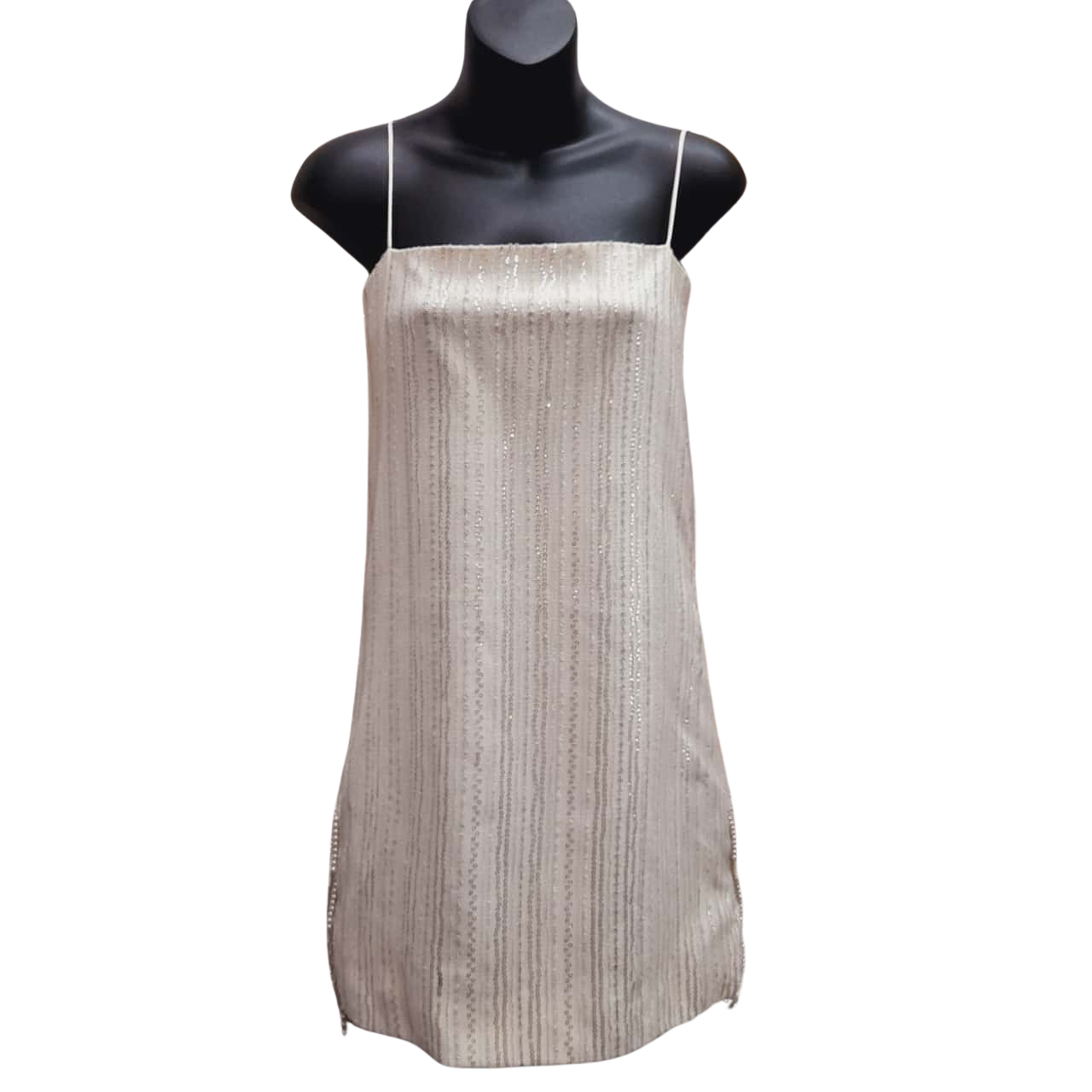 Quirky LYDIA XU Lined Embellished Mini Cha Cha Dress Size S(s)