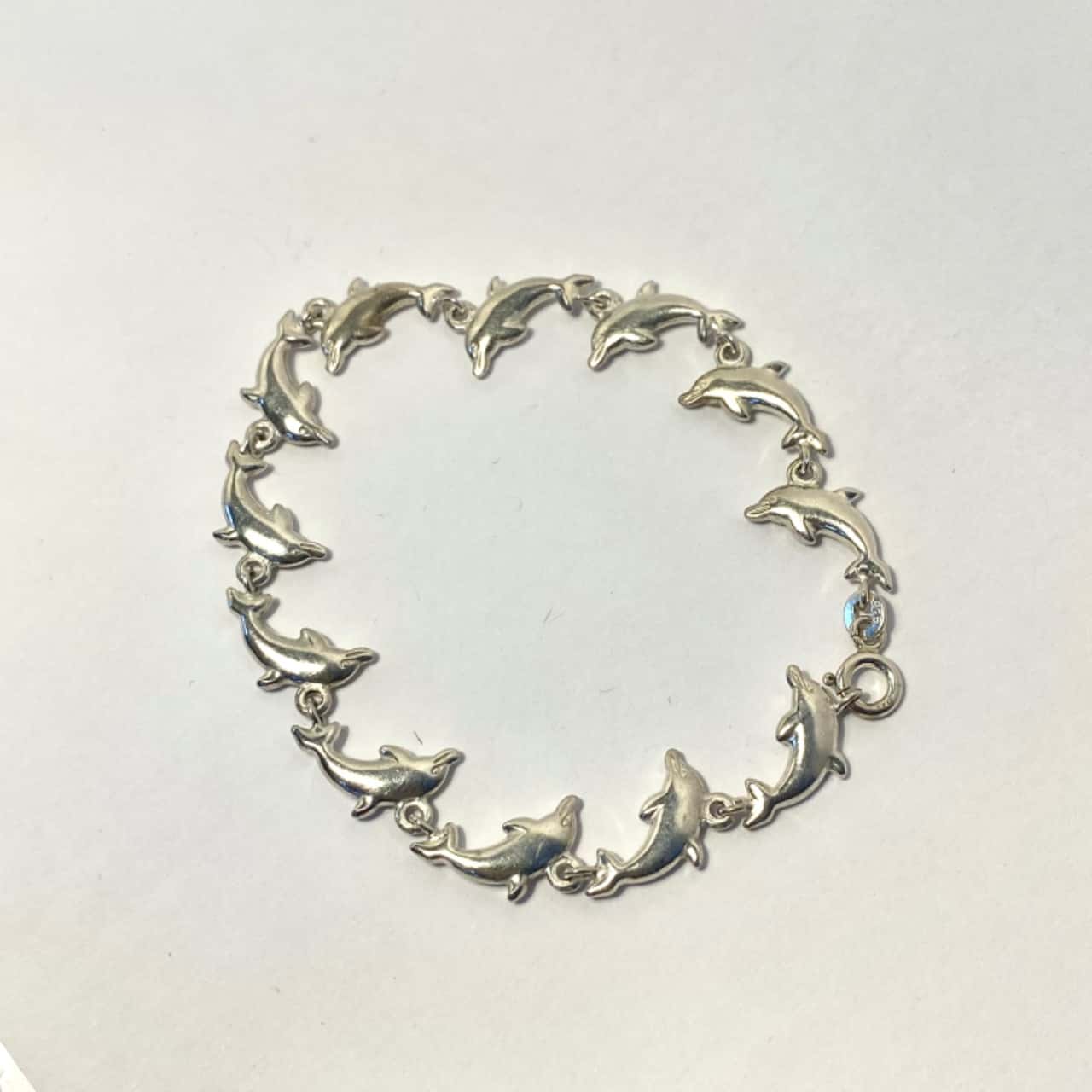 925 Sterling Silver Dolphin Chain Bracelet