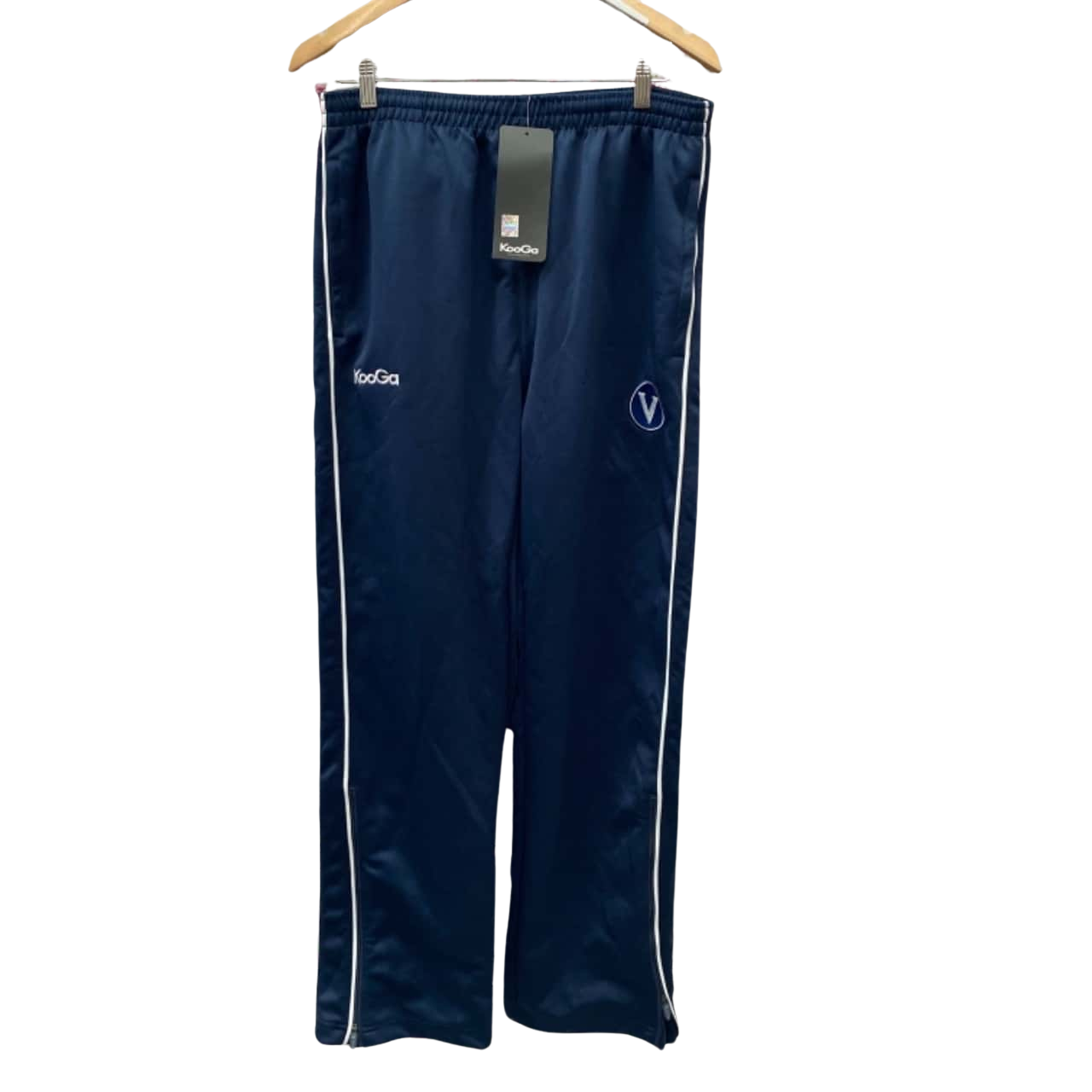 Mens Retro KOOGA SIZE LARGE Track Pants Athletic wear Navy Blue