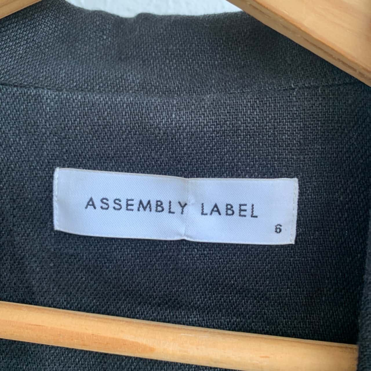 Assembly Label Size 6 Black Linen Jacket(s) - New Without Tags | Salvos ...