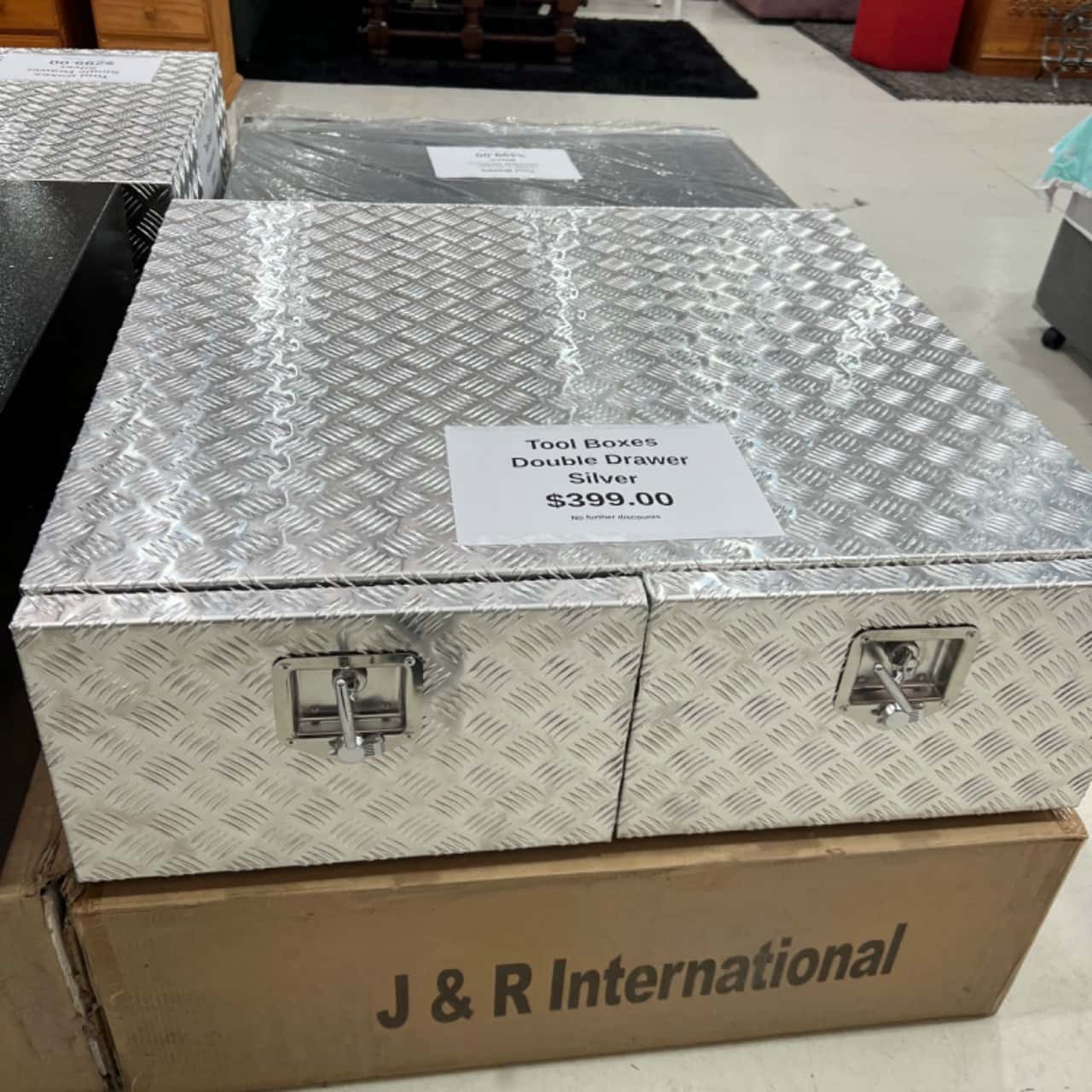 Tool Box Double Drawer Silver Pick Up Only!