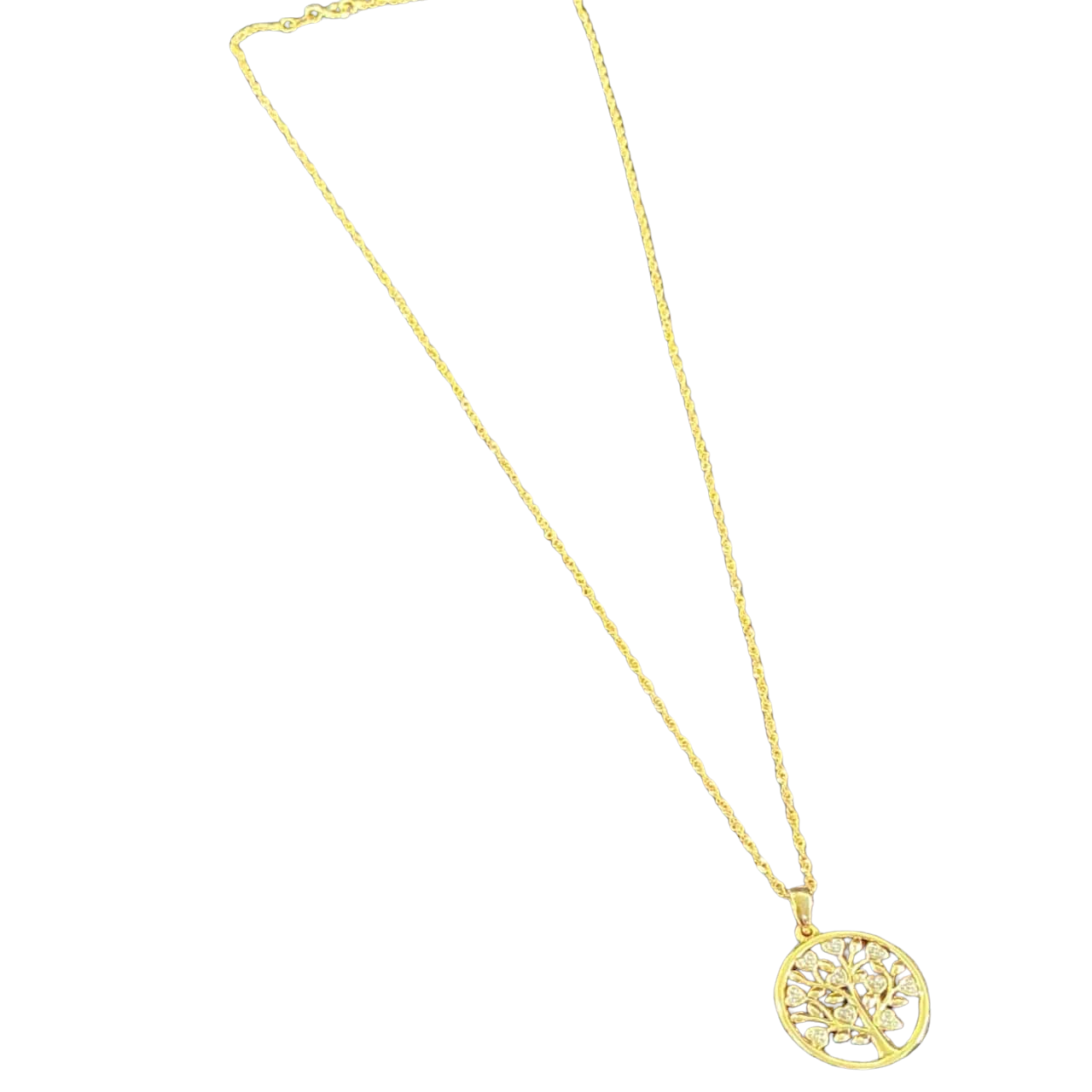 9ct 375 Tree of life pendant and twisted chain Necklace (s)