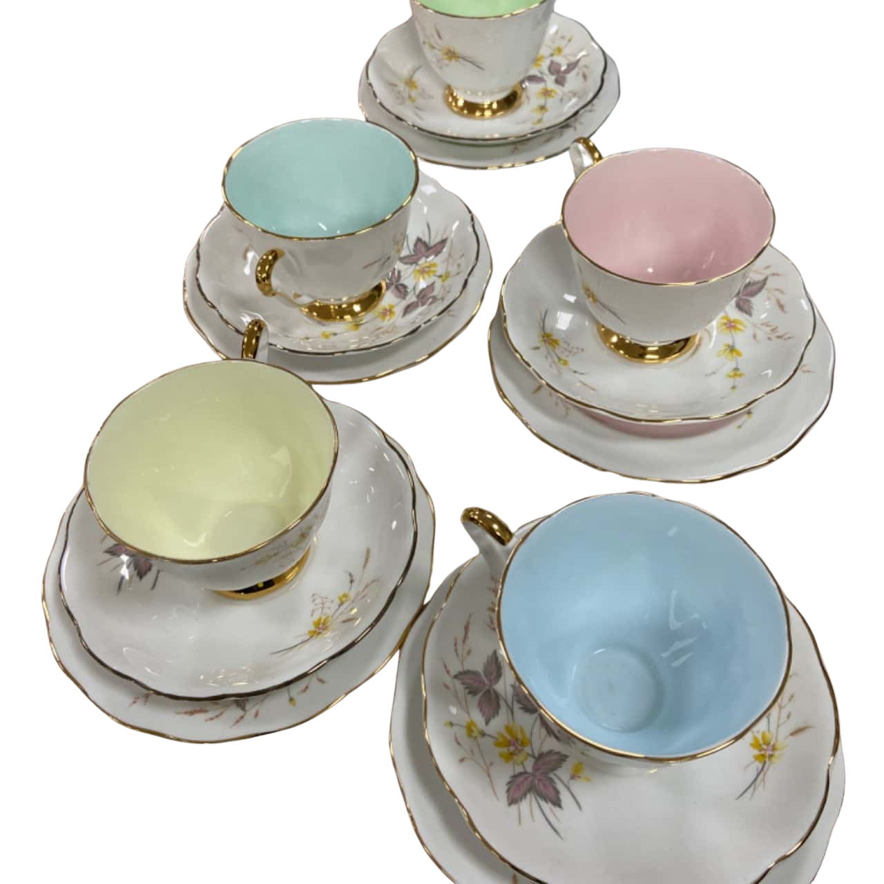 5x Queen Anne 3 piece tea set(s)