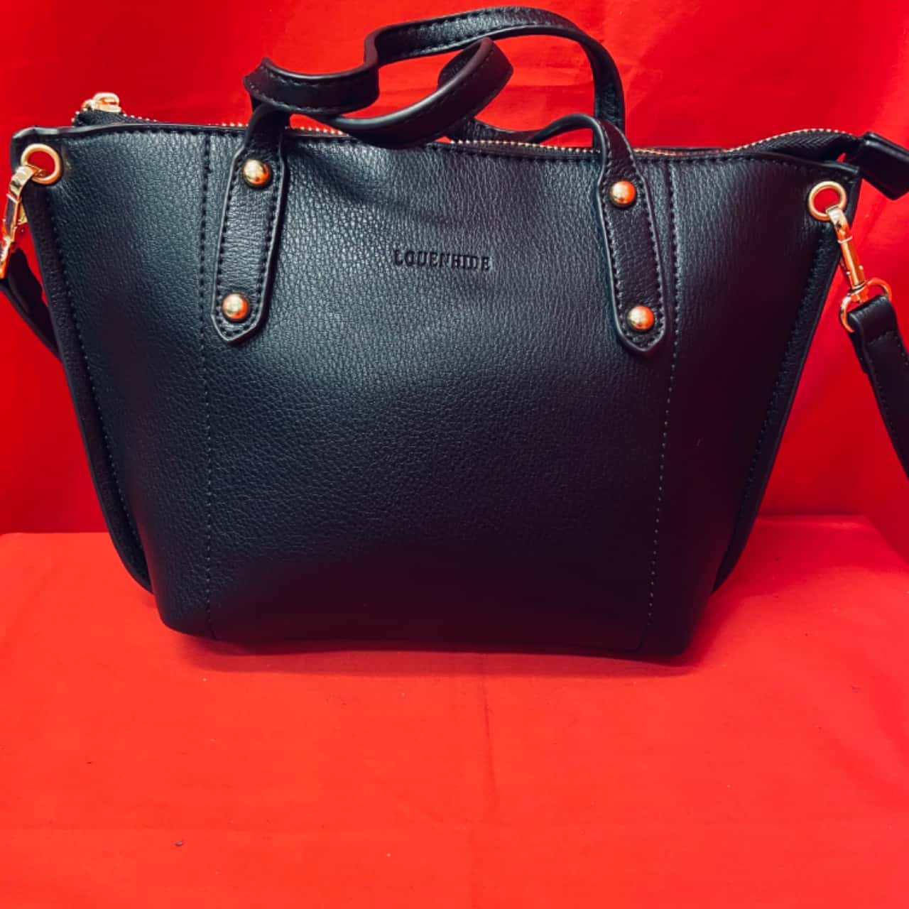 Louenhide Womens Cross Body Bag / Handbag Black PU(s)