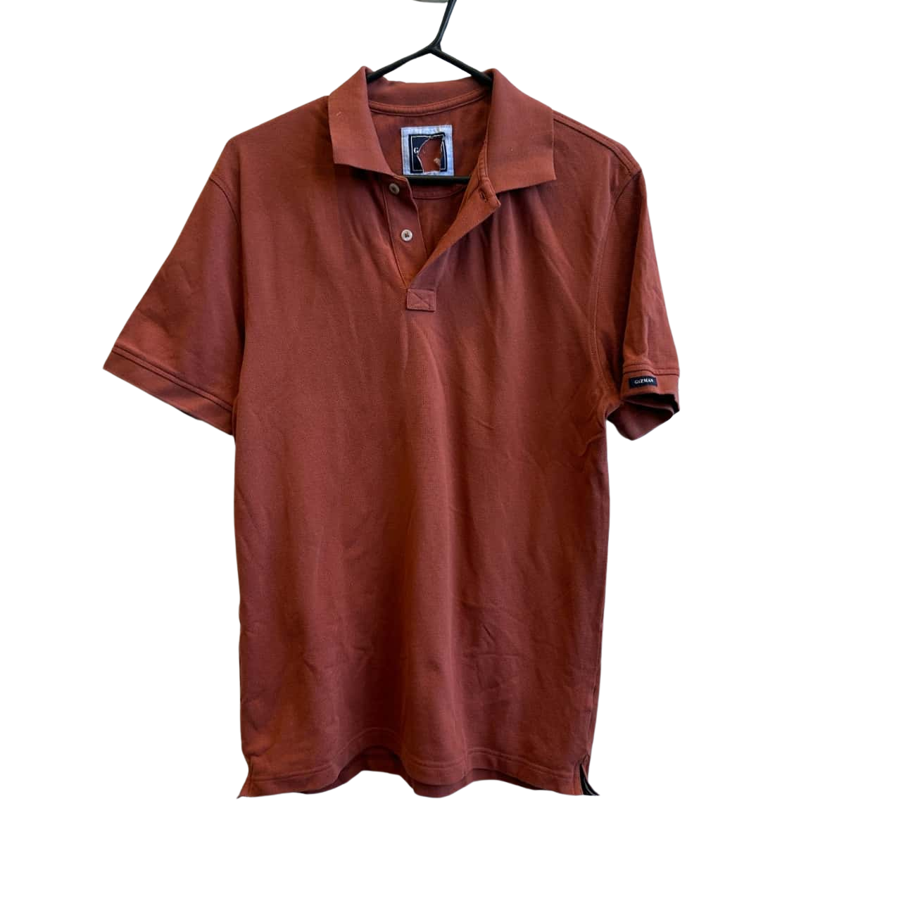 Gazman Men's Size M Short Sleeved Polo Shirt Rust Brown (s)