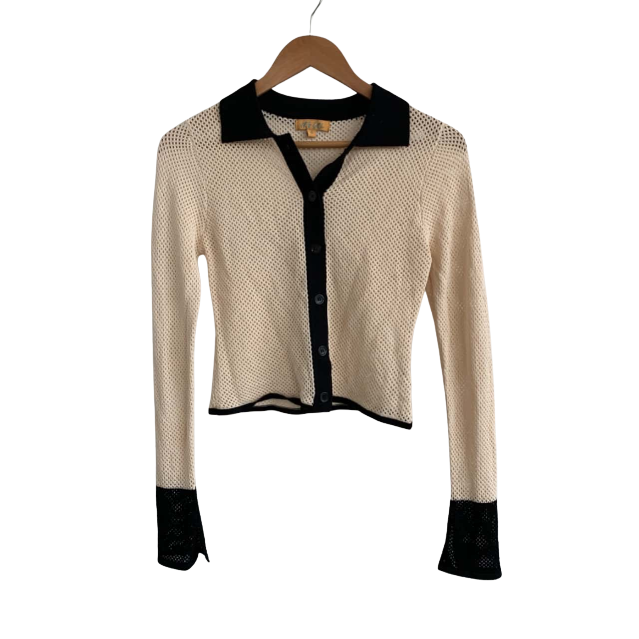 VRG GRL Small Cream Mesh Top(s)