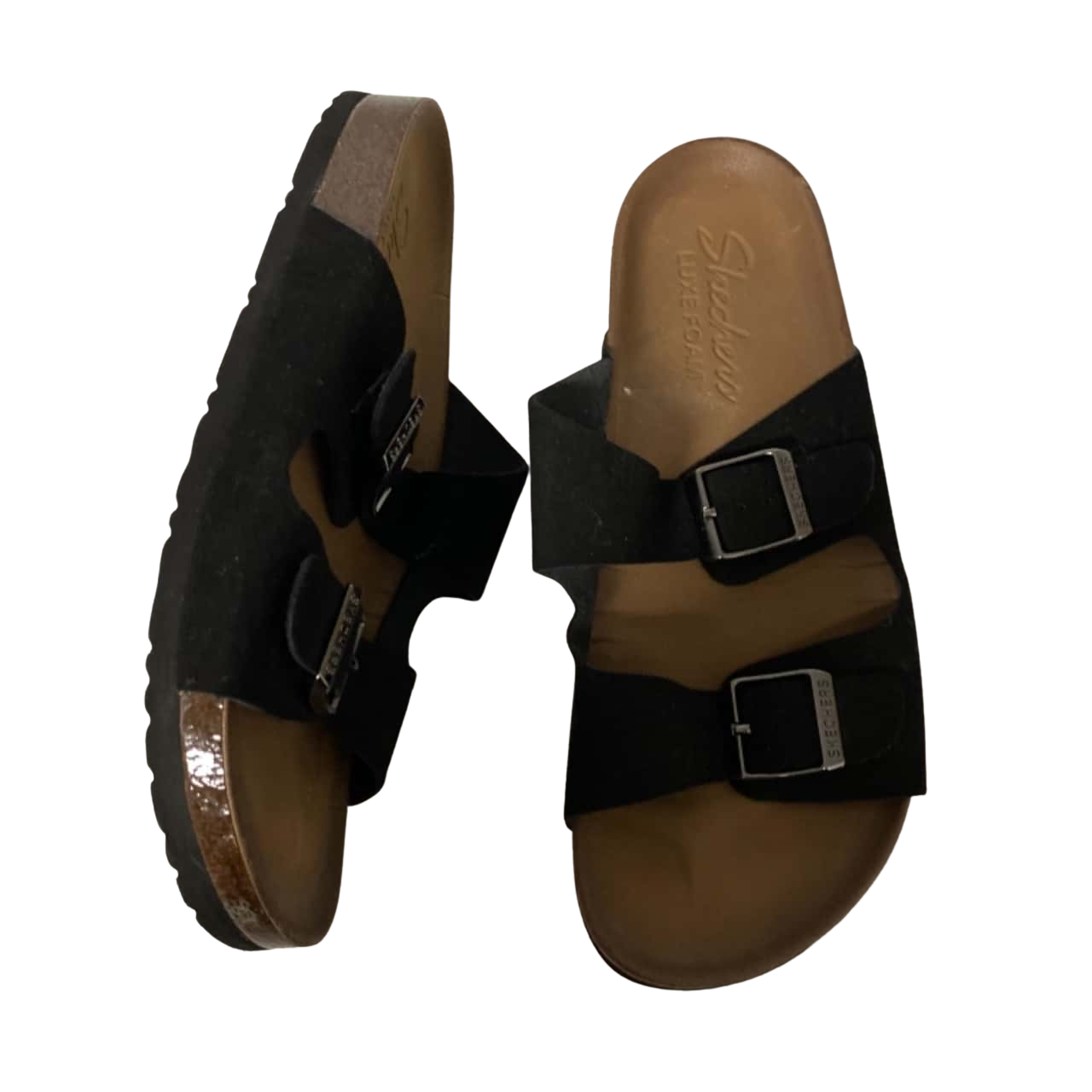 Skechers Womens Slides Size 8 Black (s)