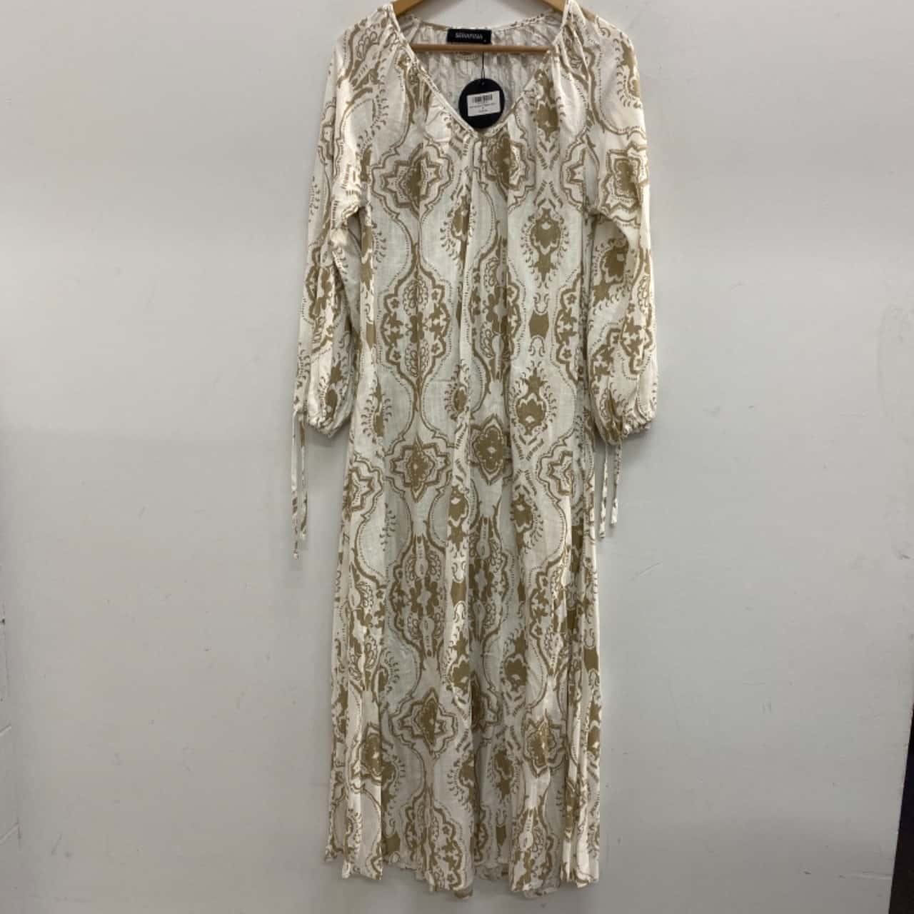 Serafina Womens Size S Maxi Dress Multicoloured with side pockets (s)