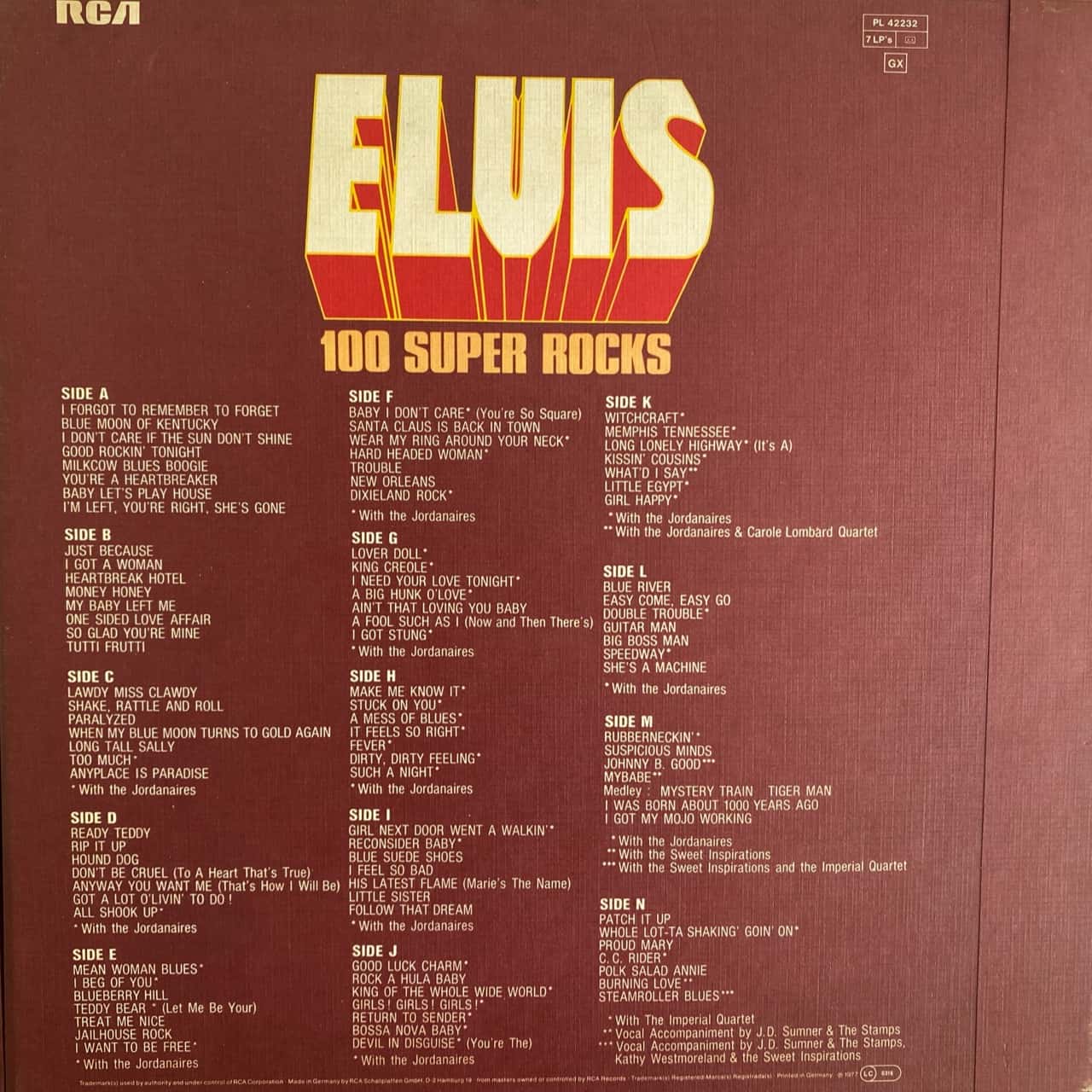Elvis Presley - 100 Super Rocks - 7 LP Box Set