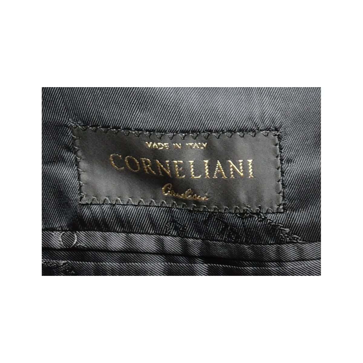 Corneliani Mens Size 56R One Button Blazer Black