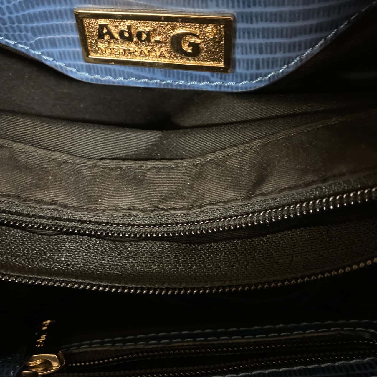 Ada G 100% Blue Leather Handbag(s)