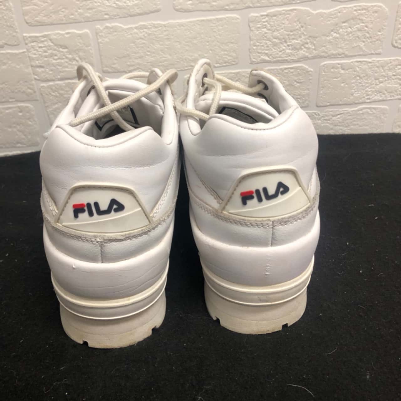 FILA Women's White Platform Trailblazer Wedge Trainers Size 9(s)