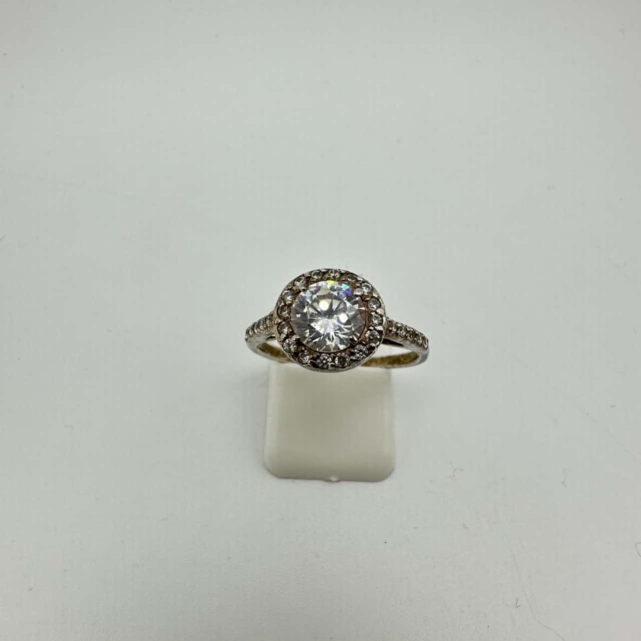 Sparkly Halo 925 Ring Size O