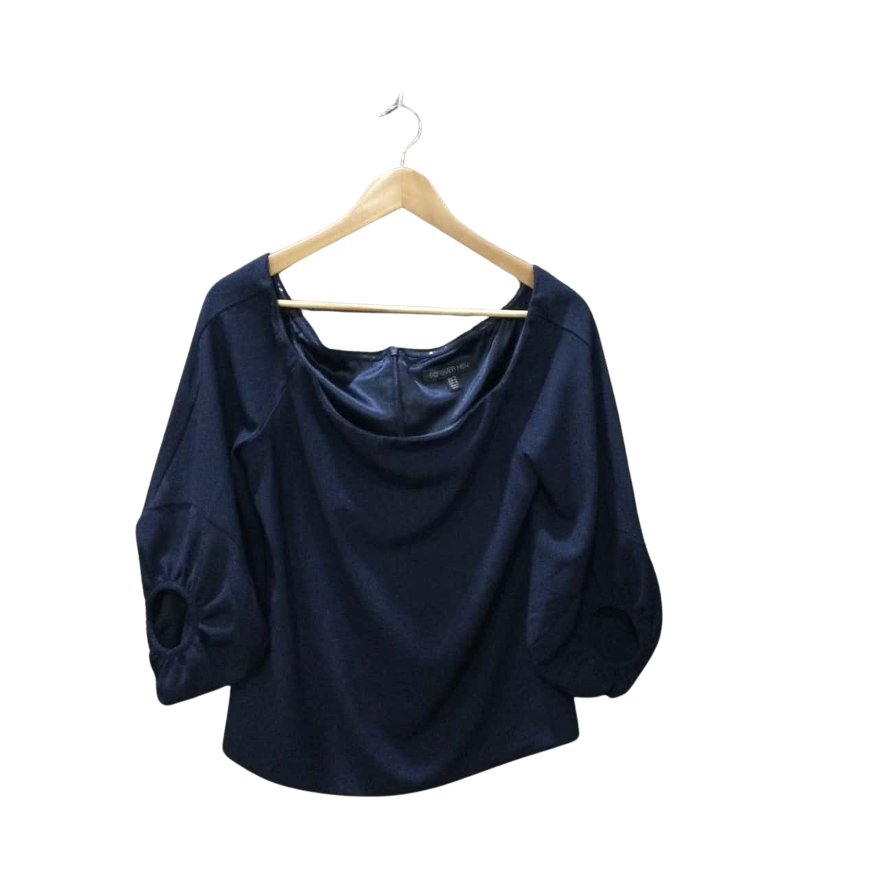 Forever New Women's Size 14 Long Sleeve / Off Shoulder Top Navy Blue