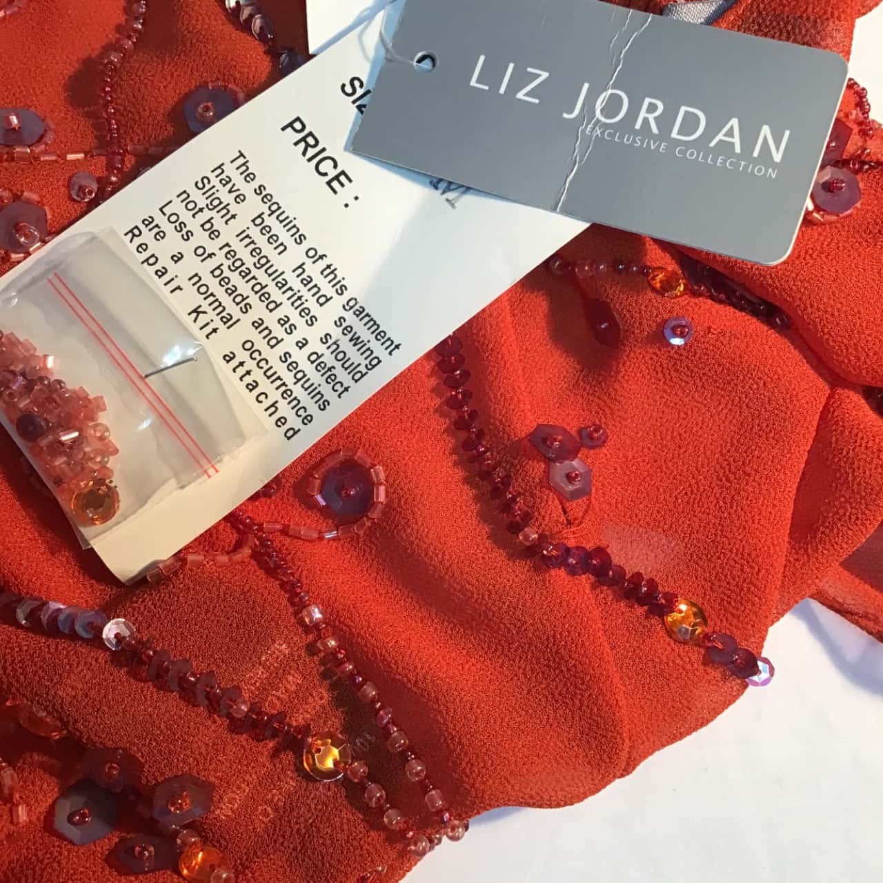 Liz Jordan Womens Size M Short Sleeve Red Top(s)