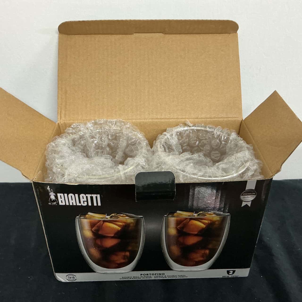 Set of two Bialetti Portofino double-wall glasses (s)