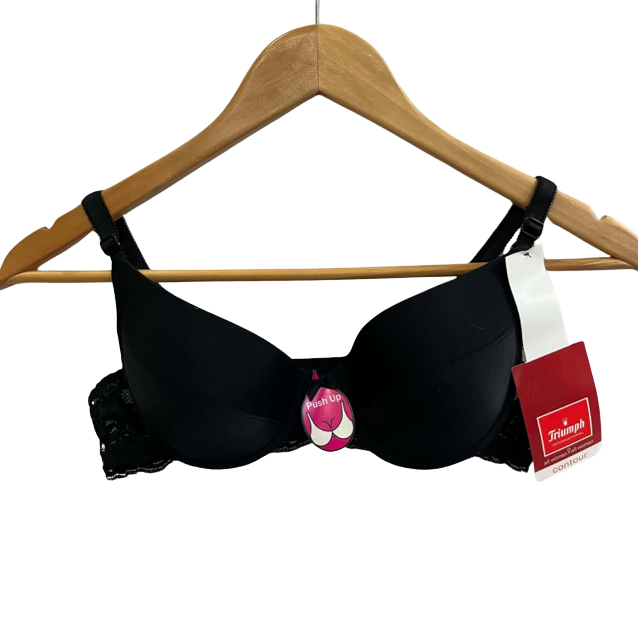 Triumph Womens Contour Push Up Bra Size 12B Black BNWT