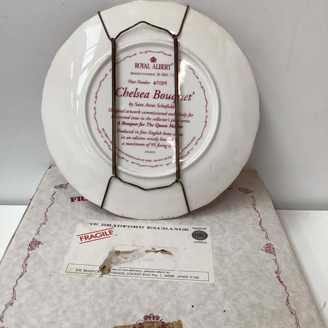 Royal Albert plate, Chelsea Bouquet - Bradford Exchange(s)