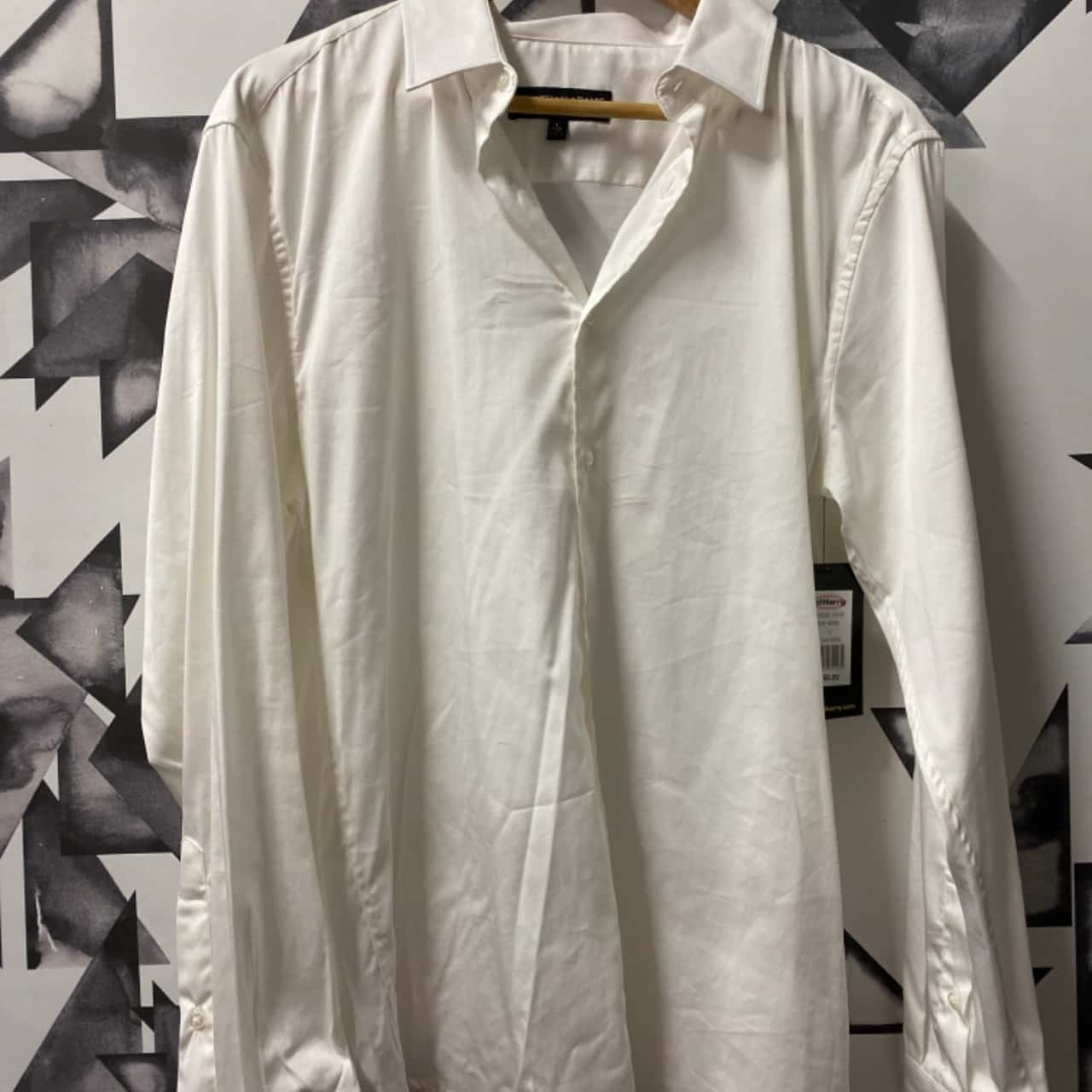 Jonathan Adams Mens Size L Long Sleeve White (s)