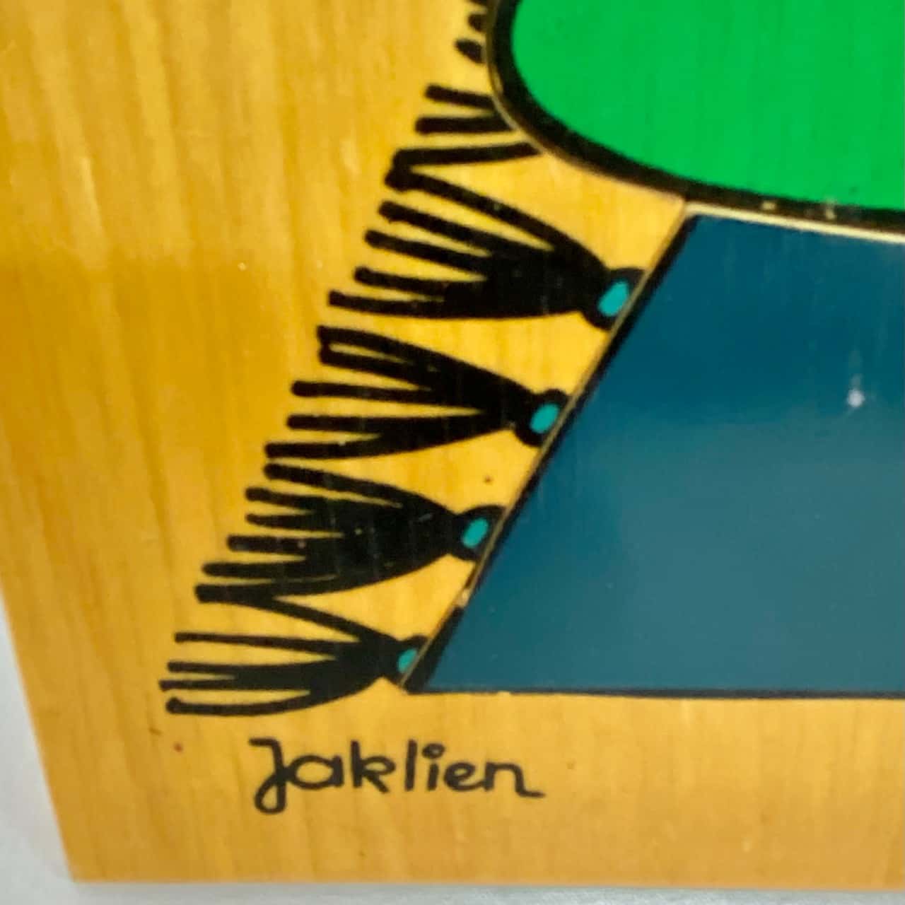 Vintage Jaklien Holland Large Wooden Two Children Jigsaw Puzzle 50cm x ...