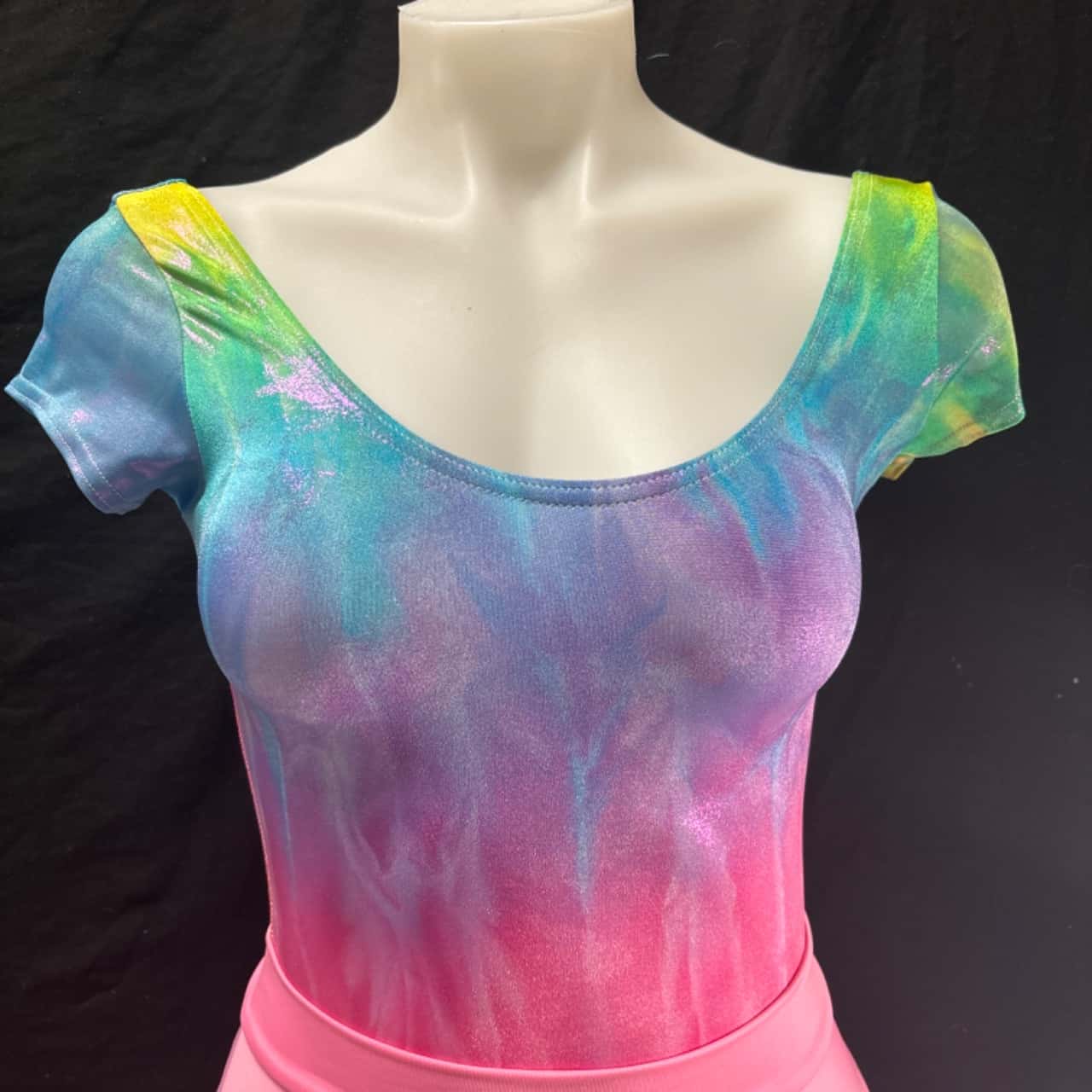 BlackMilk rainbow bodysuit and pink skirt set(s)