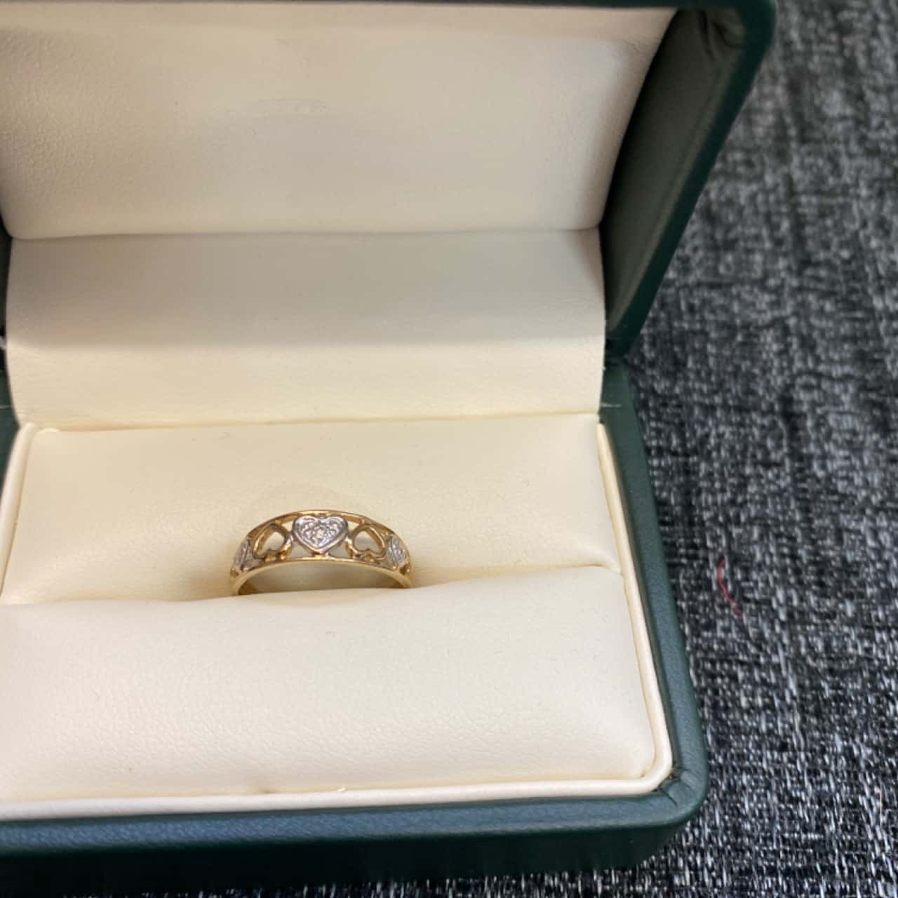 Womens Stamped 375 Gold Pinky ring (s)