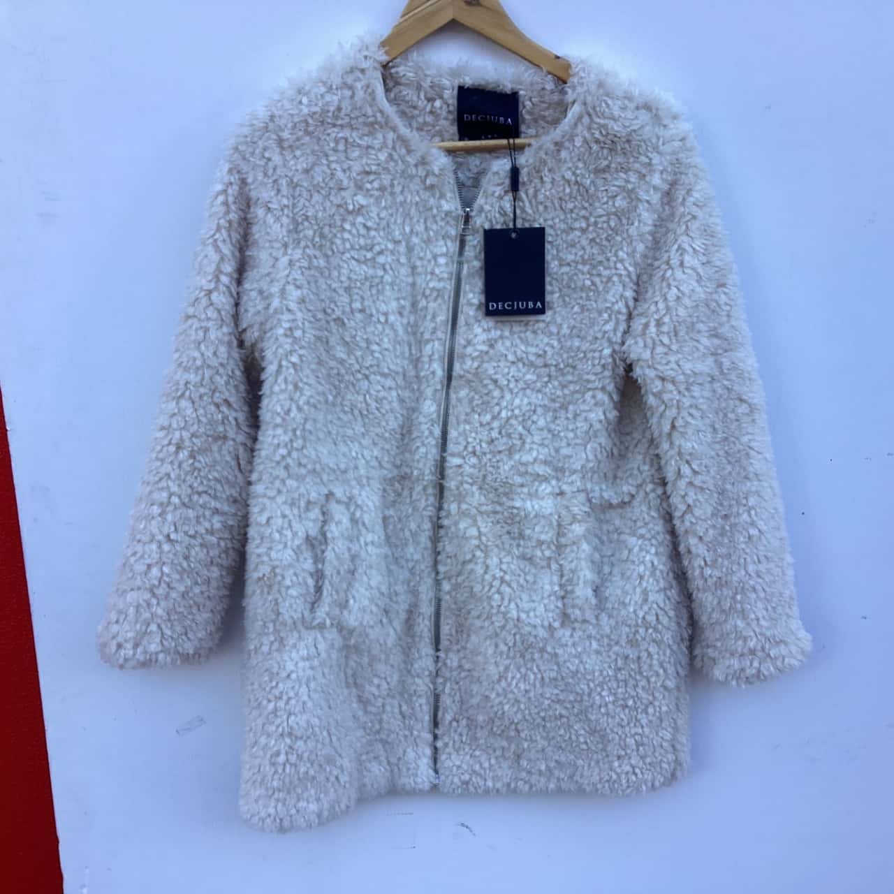 Decjuba Womens faux fur coat jacket | size S | RRP $130