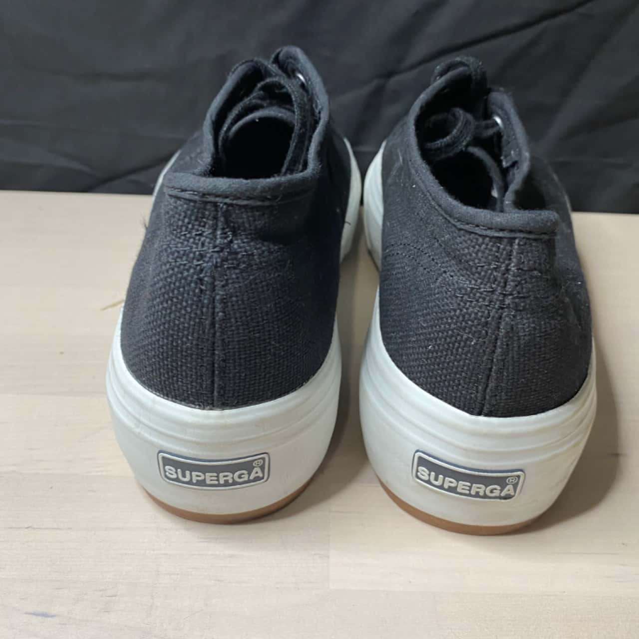 Superga Black Lace Sneakers Size 39(s)